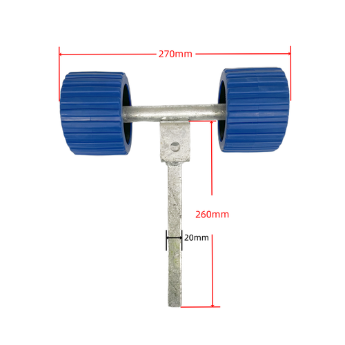 Boat Trailer Blue Wobble Rollers Gal Dual Double Roller Bracket Support ...