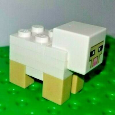 Minecraft Sheep Brickbuilt Farm Animal SHEP Pixelated Face Adult Lamb ...
