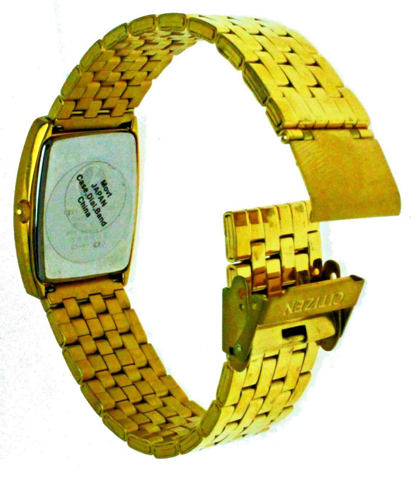 New Quartz Citizen Watch Date S Steel Gold Tone Case & Band Water ...