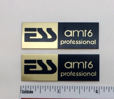 ESS AMT-6 Professional Speaker Badge Logo Emblem Custom Aluminum Pair ...
