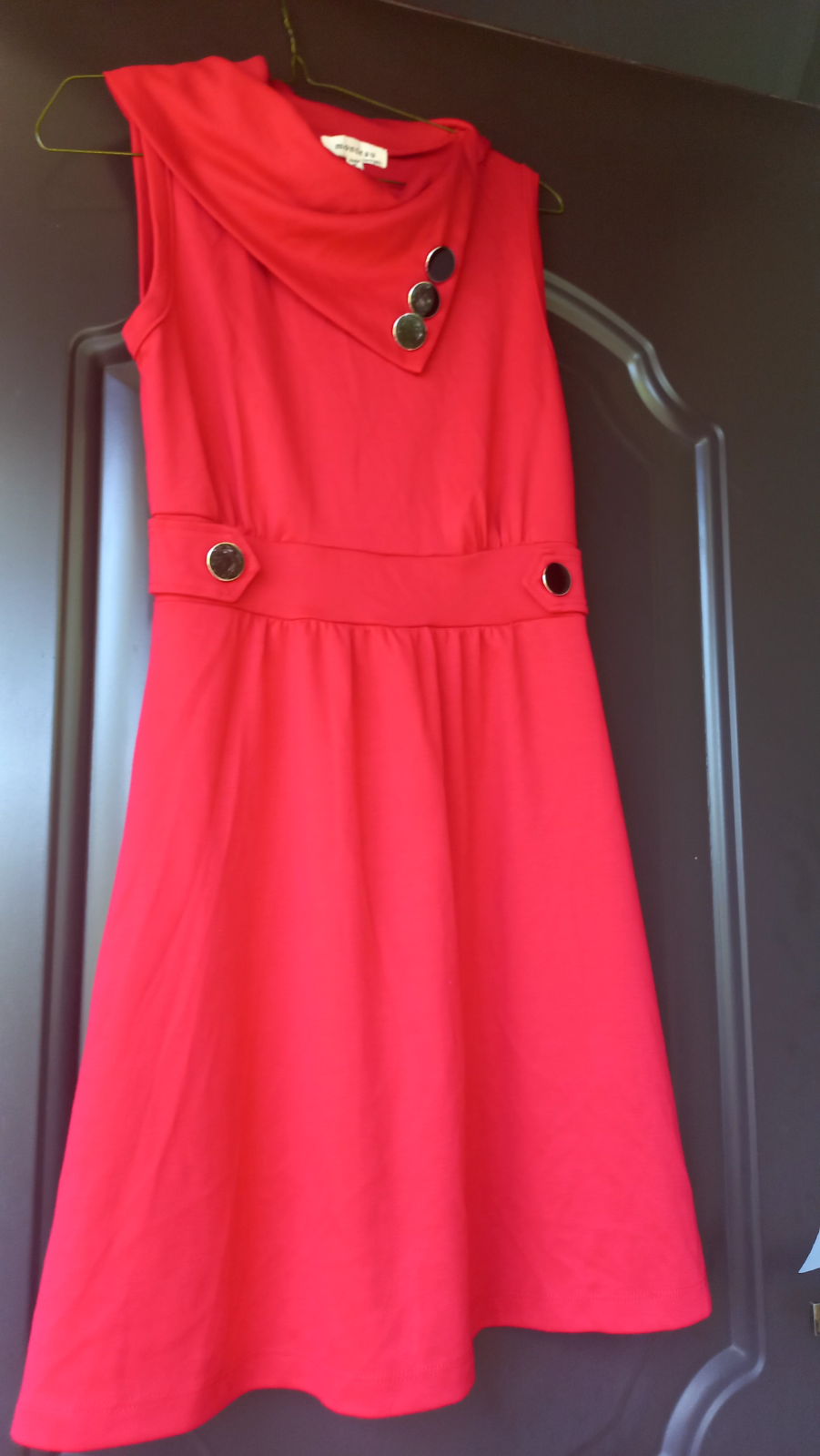 MODCLOTH RED COWL NECK A-LINE DRESS M | eBay