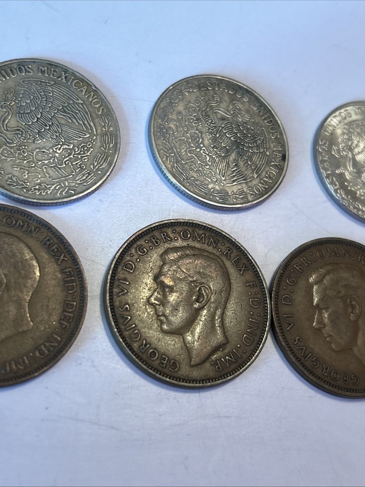 Vintage Mexican Coin Collection Lot - Of 9 Unique Coins from Mexico ...