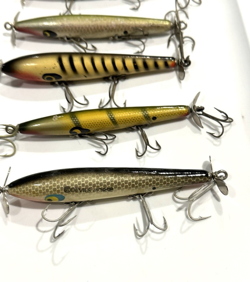 LOT of 16 Vintage Wooden Smithwick Devils Horse fishing lure lures Look ...