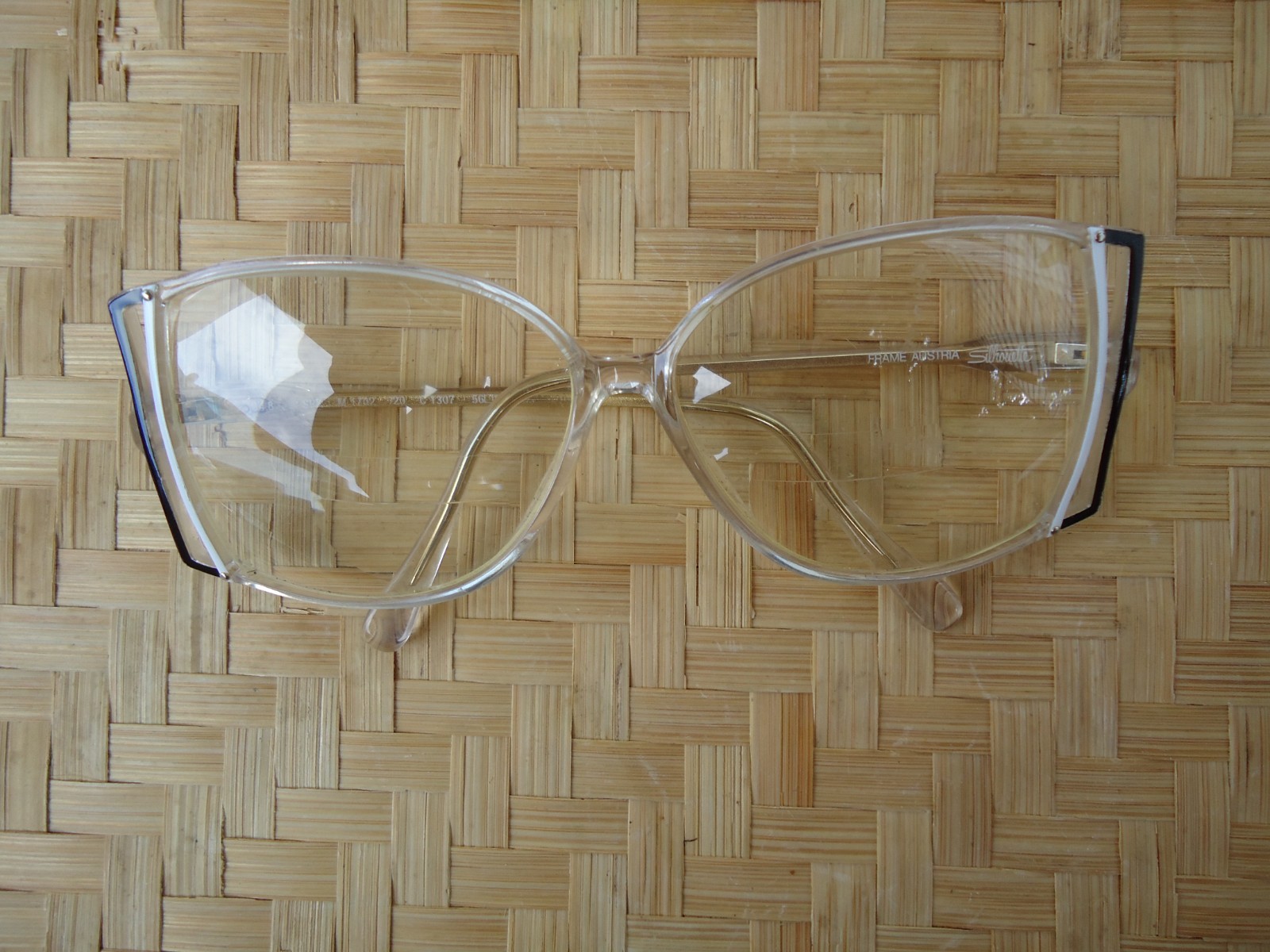Vtg Silhouette Eye Glass Frames MOD 70s Clear Acrylic… - Gem