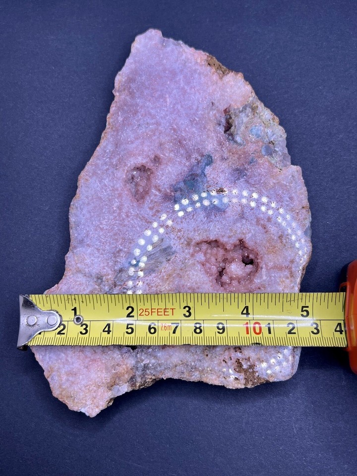 Large Pink Amethyst Slab with Free Stand, Polished Geode Slice ...