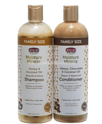 African Pride Moisture Miracle Honey & Coconut Oil Shampoo ...