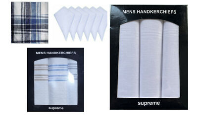 Mens Gents Large UK 100% Cotton Handkerchiefs Hankies Best Quality ...
