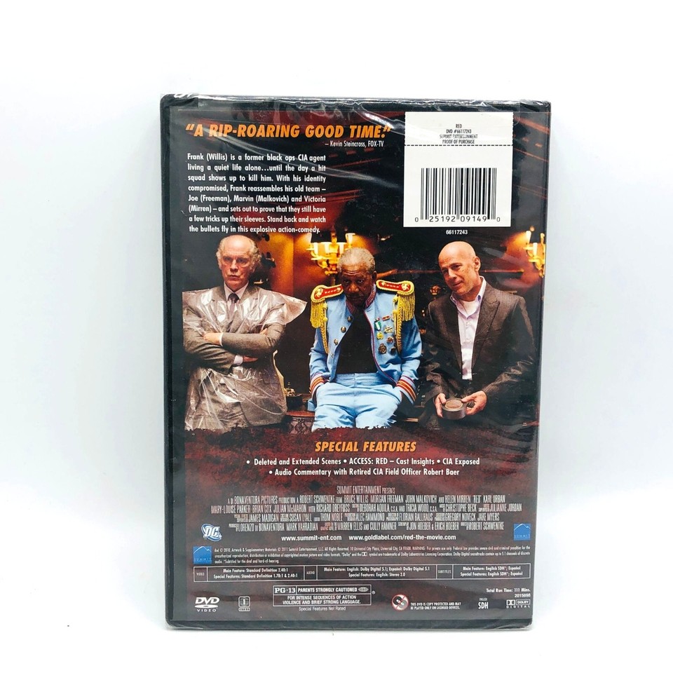 RED, Bruce Willis, Morgan Freeman, DVD | eBay