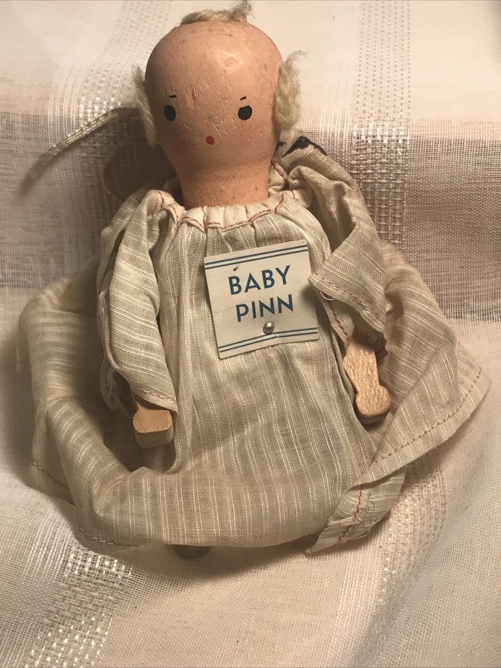 Antique Schoenhut Baby Pinn Doll Wood C1930’s Primitive Painted ...
