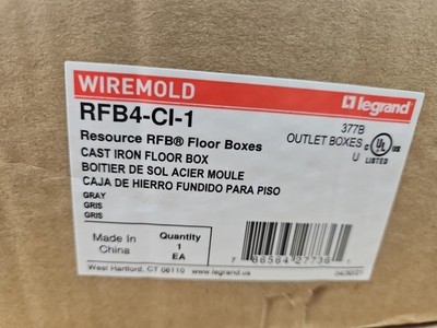 LEGRAND RFB4-CI-1 4 GANG FLOOR BOX - WIREMOLD CAST IRON 786564277361| eBay