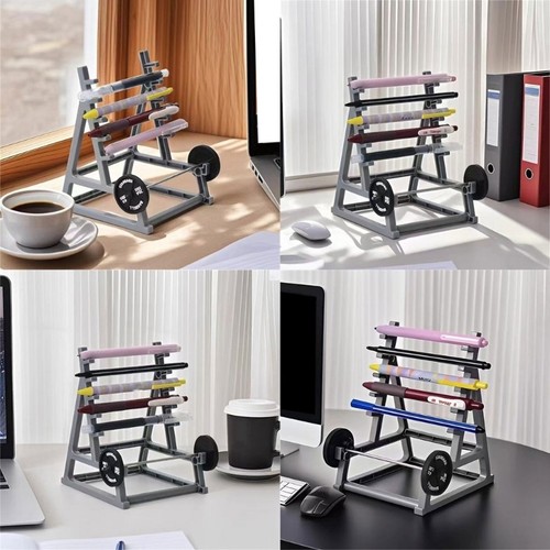 Novelty Dumbbell Pen Holder Desk Pen Display Stand Paint Brush ...