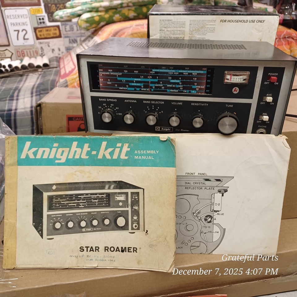 1962 Knight Allied Radio Star Roamer Powers Up Not Fully Tested Manual ...