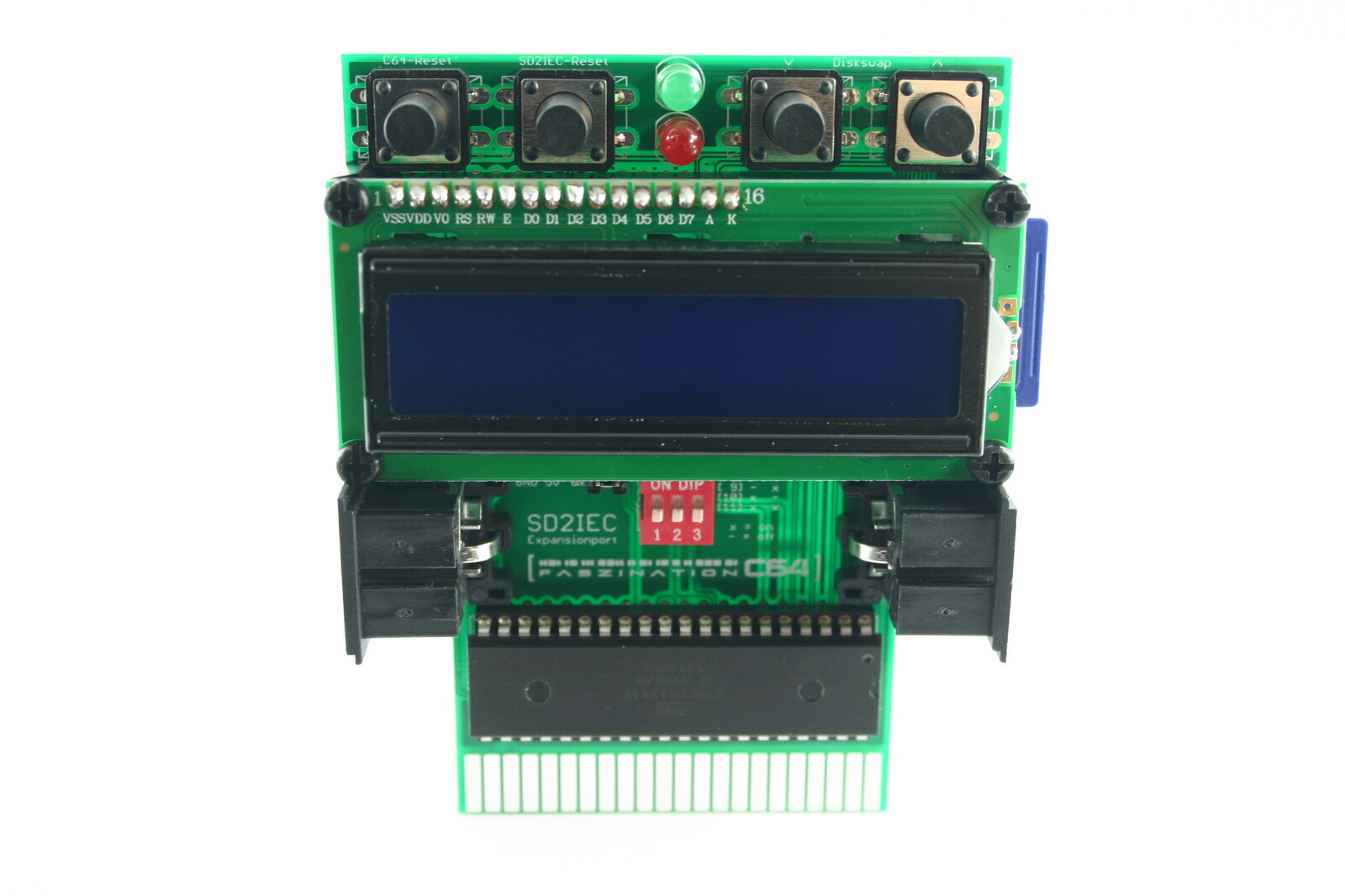 Faszination C64 | SD-Karte an Commodore 64, SD2IEC mit Display, BAUSATZ ...