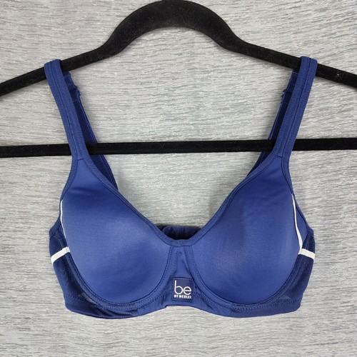 BE By Berlei Medium Impact Sports Bra Size 10C Contour Shape Blue | eBay