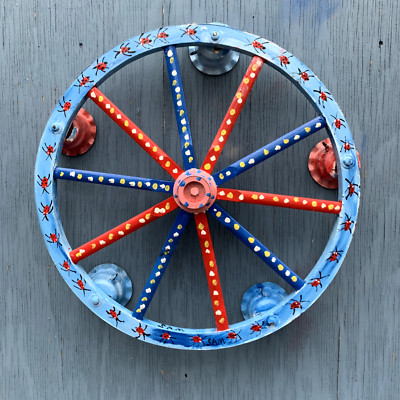 SAM The Dot Man McMillan Folk Art Painting on Wheel *signed original | eBay