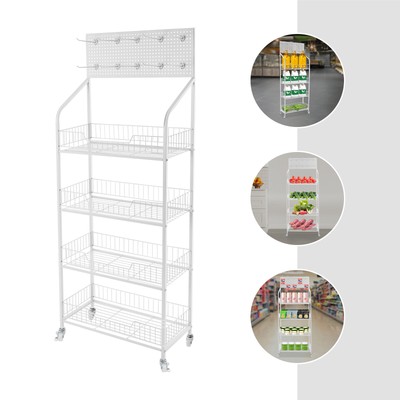 4 Tier Retail Display Rack Snack Display Organizer Snack Rack Stand 10 ...