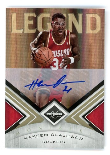 2010-11 Limited HAKEEM OLAJUWON Legend AUTO Houston Rockets 12/25 ...