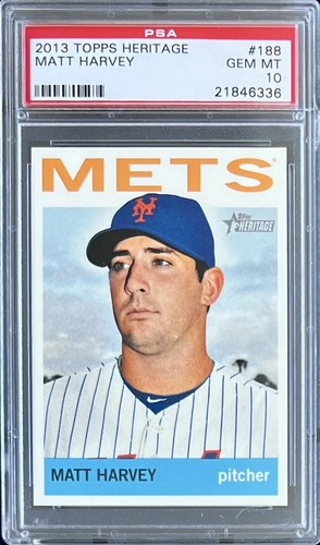 2013 TOPPS HERITAGE #188 MATT HARVEY PSA 10 GEM MT METS | eBay