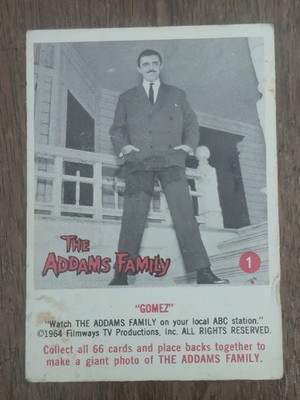 1964 Donruss The Addams Family Trading Cards #1 Gomez Good Cond | eBay