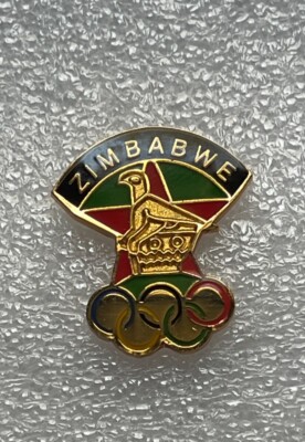Rare pin badge Olympic NOC ZIMBABWE 1990 generic Marked on back | eBay