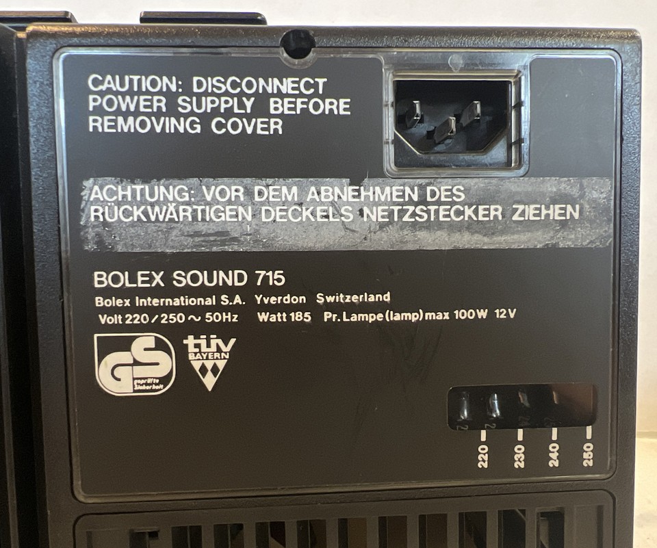 Rare 1978 Bolex Sound 715 Twin Track Super 8 Cine Film Projector ...