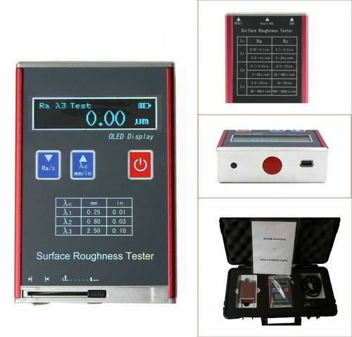 Digital Surface Roughness Tester Ra Rz Rq Rt Profile Gauge Measuring ...