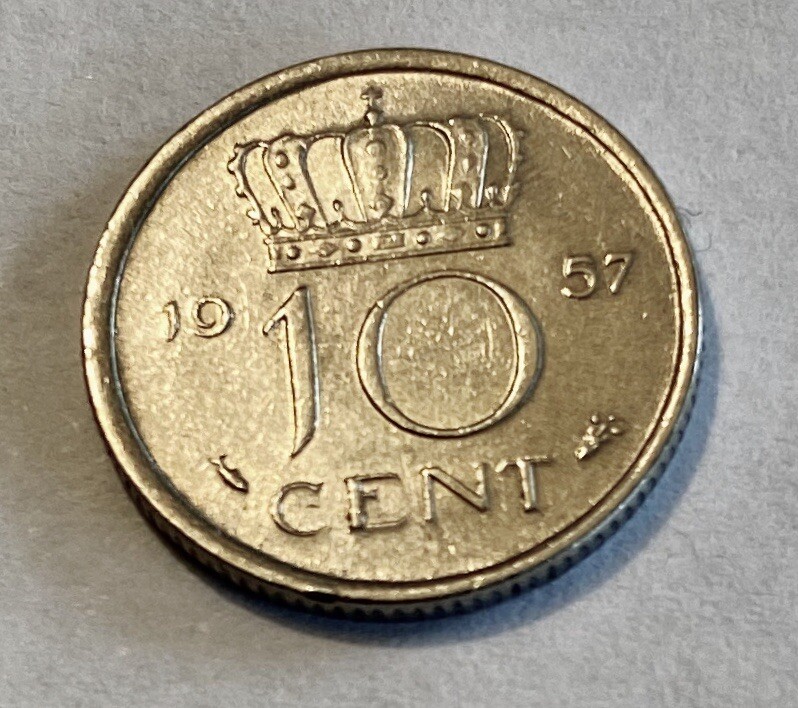 10 Cent Coin Nederlanden 1957 Very Clean! | eBay