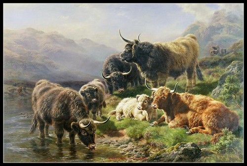 Highland Cattle - DIY Chart Counted Cross Stitch Patterns Needlework ...