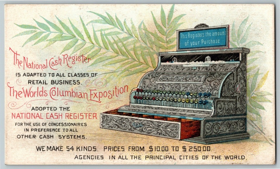 Factory of National Cash Register 1893 Columbian Exposition Victorian ...