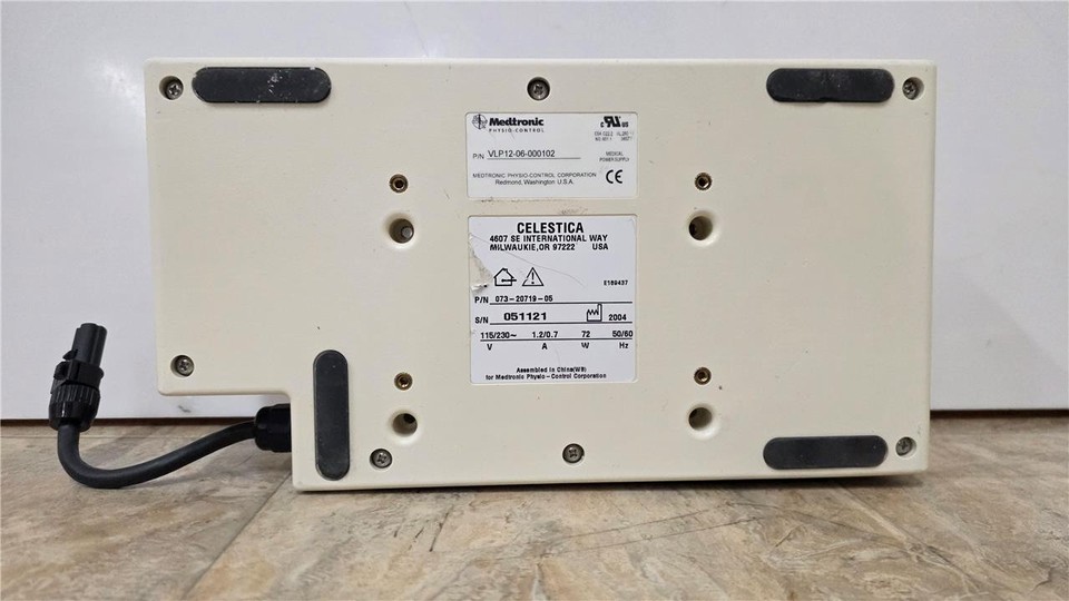 Physio Control Lifepak 12 AC Power Adapter Battery Charger VLP12-06 ...