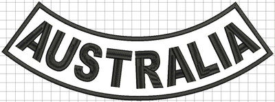 12" Bottom Rocker AUSTRALIA, Sew-On biker patch - no club, lone wolf | eBay