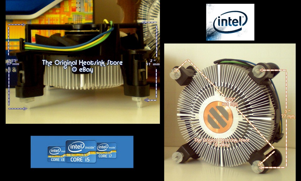Core i7 CPU Cooler Heatsink Fan for Core i7-4700's Processor Socket ...