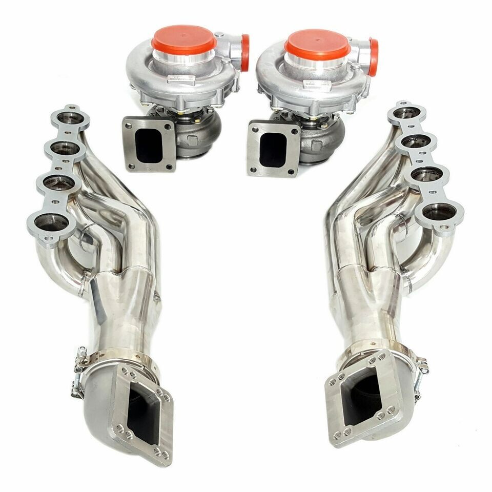 T4 Turbo Kit (Two Turbos+Manifold+Adaptor) for GM Small Block V8 LS1 ...