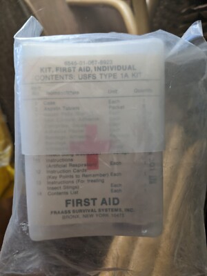 Vintage US Forest Service First Aid Kit *Sealed Original* circa 1980s ...