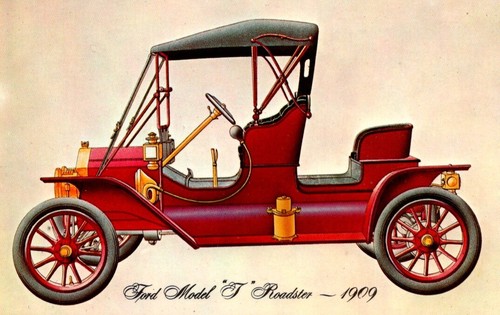 Dearborn MI-Michigan Ford Model T Runabout c1909 Automobile Vintage ...