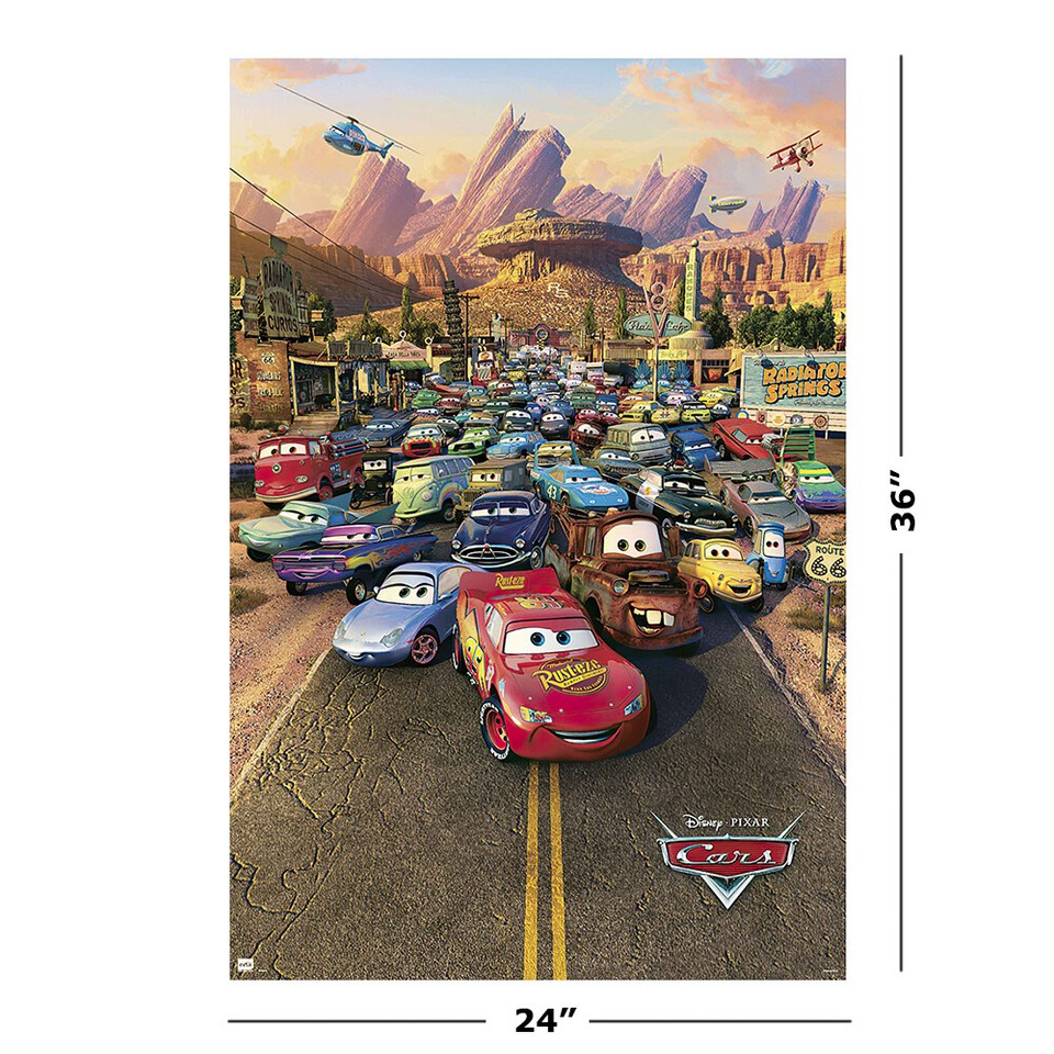 Cars - Disney / Pixar Movie Poster (Regular Style) (Size: 24" X 36") | eBay