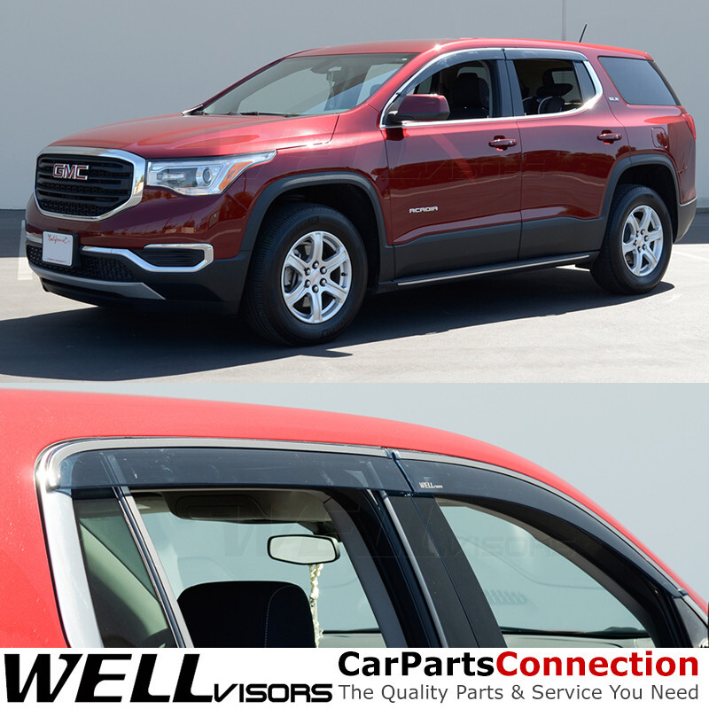 WellVisors Window Visors 2017-2024 GMC Acadia Rain Guards Sun Wind ...