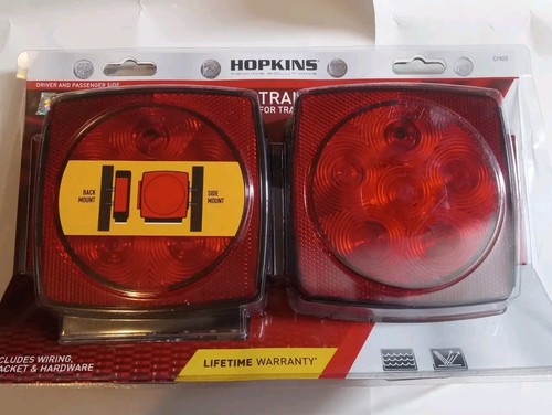 Hopkins Red Square Stop/Tail/Turn LED Trailer Light Kit C7423 Brand New ...