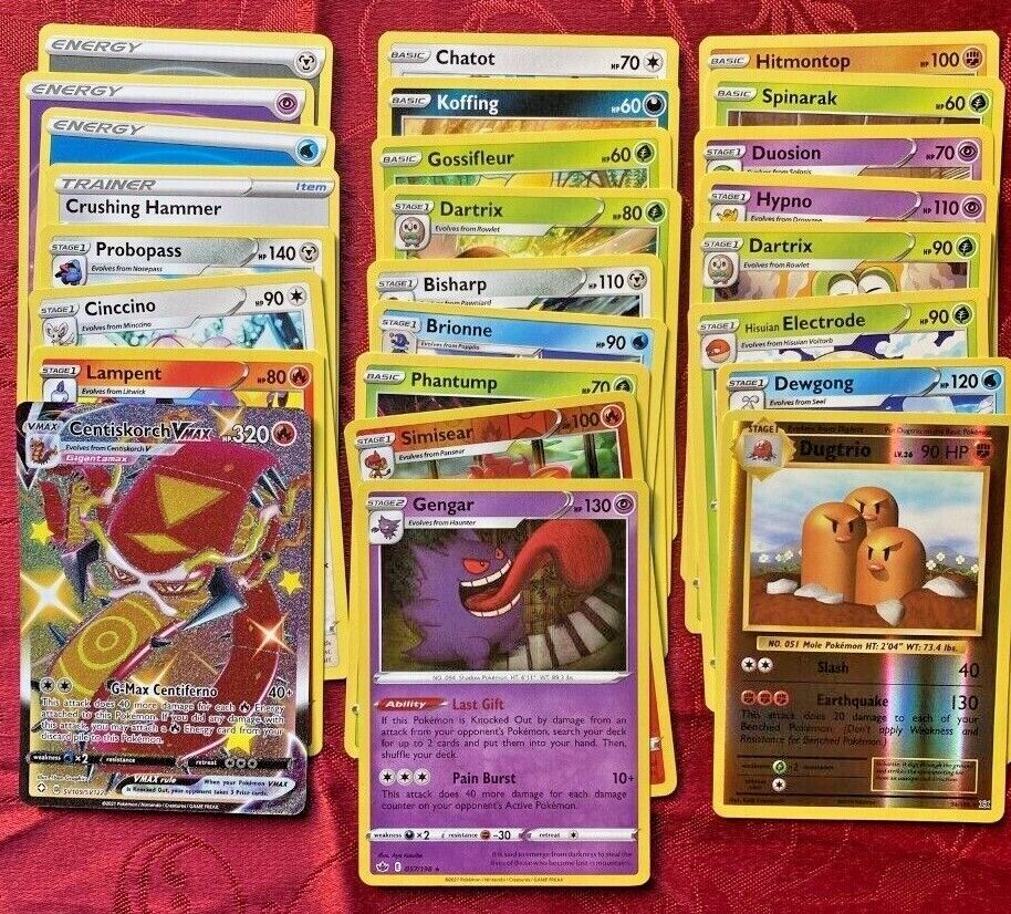 POKEMON CARDS BUNDLE V or VMAX ULTRA RARE FULL HOLO CARD + HOLO SHINY ...