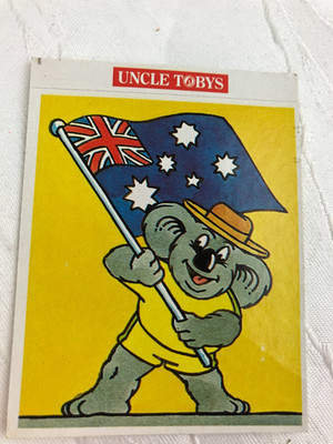 UNCLE TOBY'S CARD - KOALA WITH THE AUSTRALIAN FLAG | eBay Australia