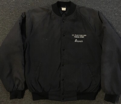 Vtg Yamaha Sprint Go Kart Racing Faded Winner Jacket M Grunge Biker ...