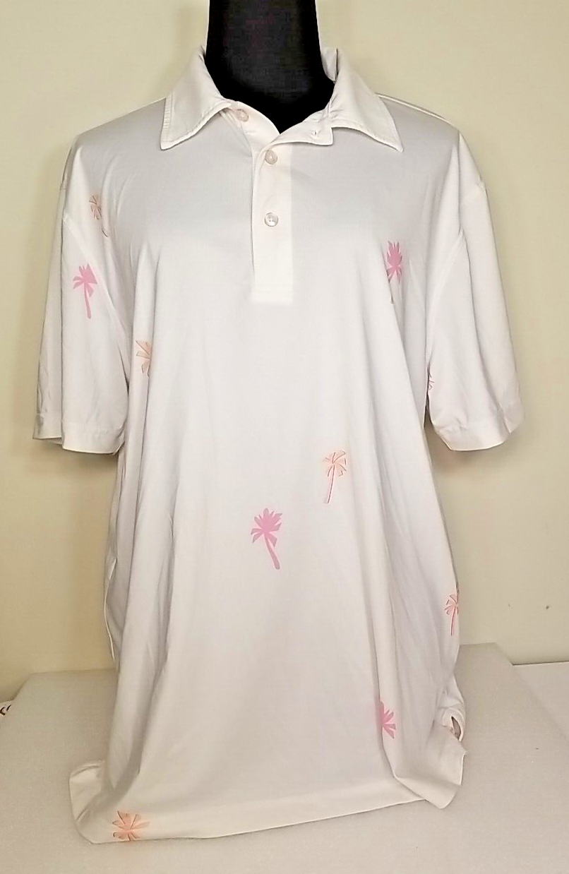 Chubbies 2 Shirts Mens Medium Golf Polo Palm Trees & American Flag A5 ...
