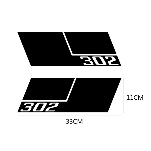 Ford Mustang Fender Hash Stripes W/ 302 Vinyl Graphics Decal 5.0 | eBay