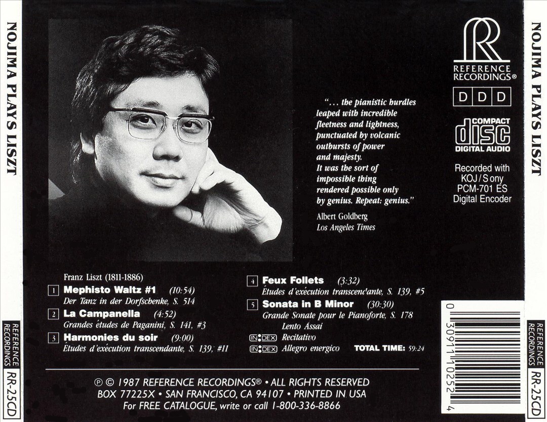 MINORU NOJIMA NOJIMA PLAYS LISZT NEW CD 30911102524 | eBay
