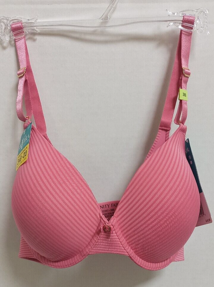 NWT Vanity Fair Beauty Back Full-Coverage Bra 75345 Deco Rose Stripe ...