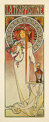 La Trappistine Mucha Orden Likör Zisterzienser Jugendstil Plakat ...