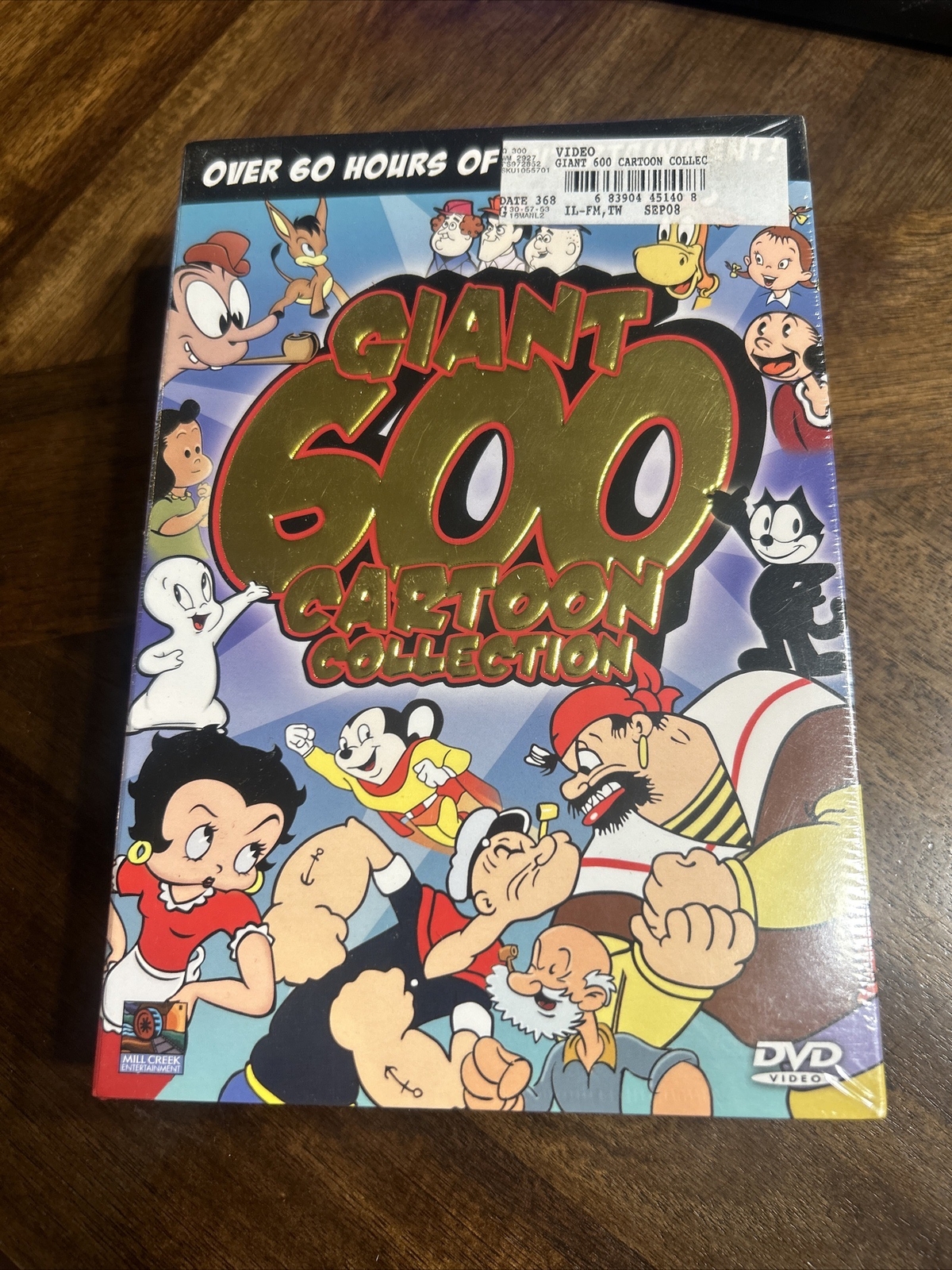 Giant 600 Cartoon Collection (DVD) New Sealed Popeye 3 Stooges Betty ...