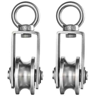 Cable Pulley Wheel for Rope with Ball Bearing 360° Swivel Small Wire ...