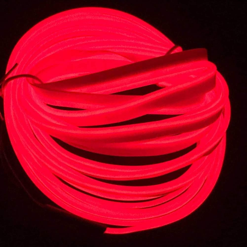 2M/6Ft EL Wire, Neon Light with USB Inverter for Halloween Xmas Parties ...