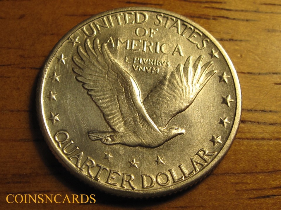 1923-S Standing Liberty Silver Quarter FH Full Head About Uncirculated ...